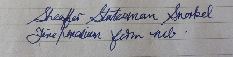 Sheaffer Statesman Snorkel – Goodwriterspens's Blog